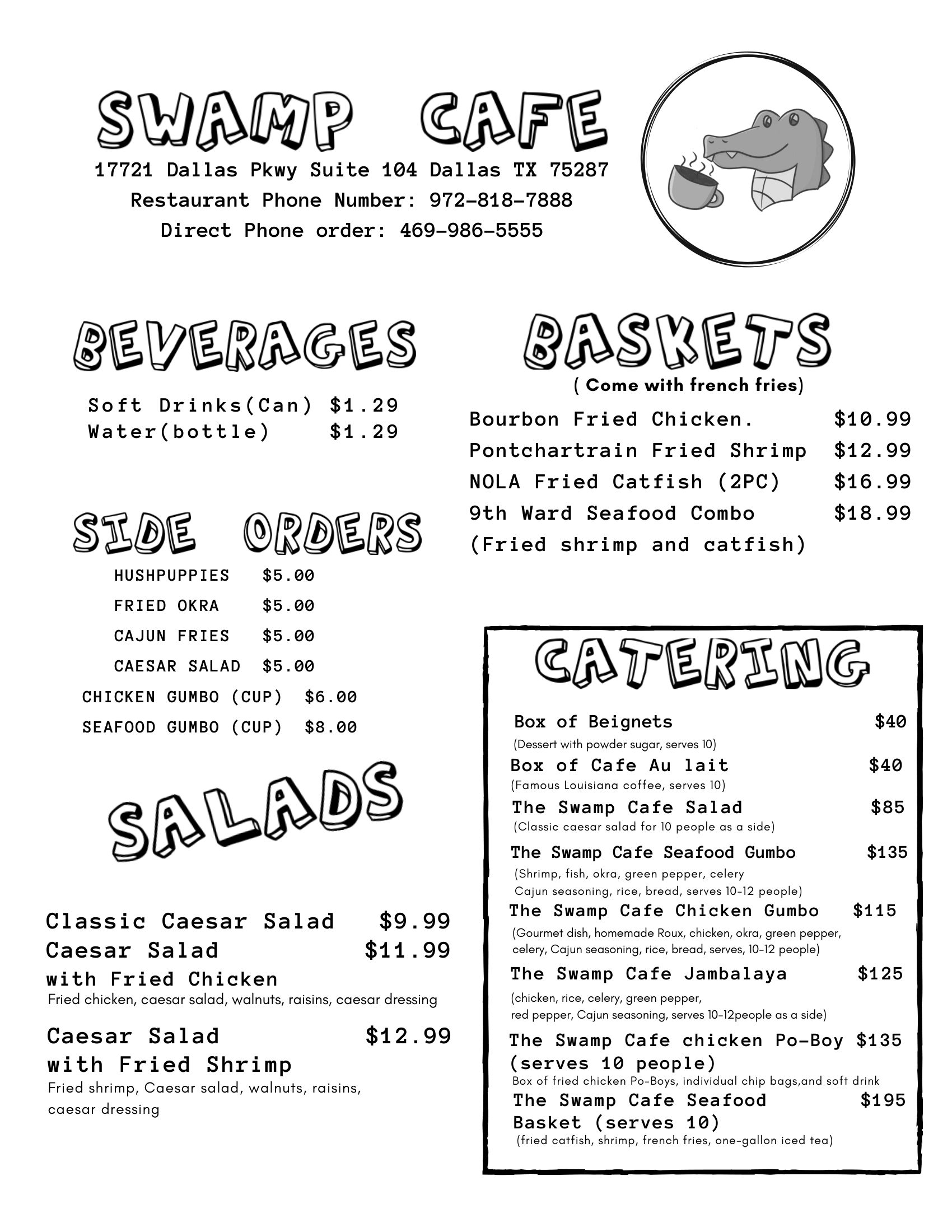 Swamp Cafe — Authentic Cajun Soul | Dallas, TX
